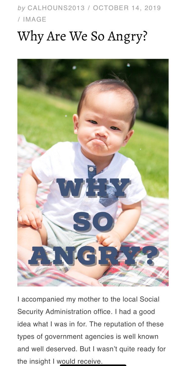 Why So Angry? – The Point of Reflection