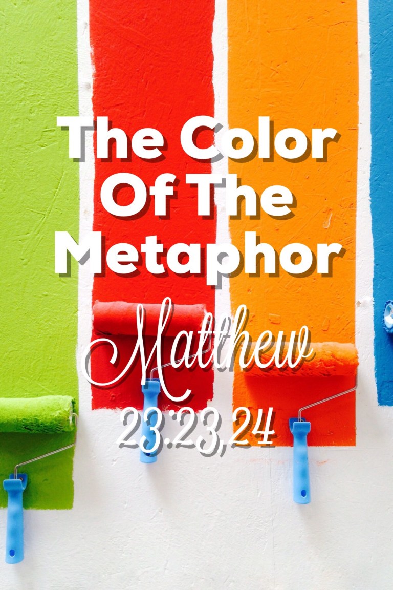 The Color of the Metaphor: Matthew 23: 23 – 24 – The Point of Reflection